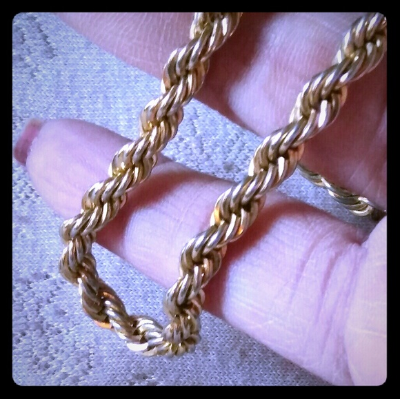 Vintage | Jewelry | Vintage Twisted Rope Chain Necklace | Poshmark